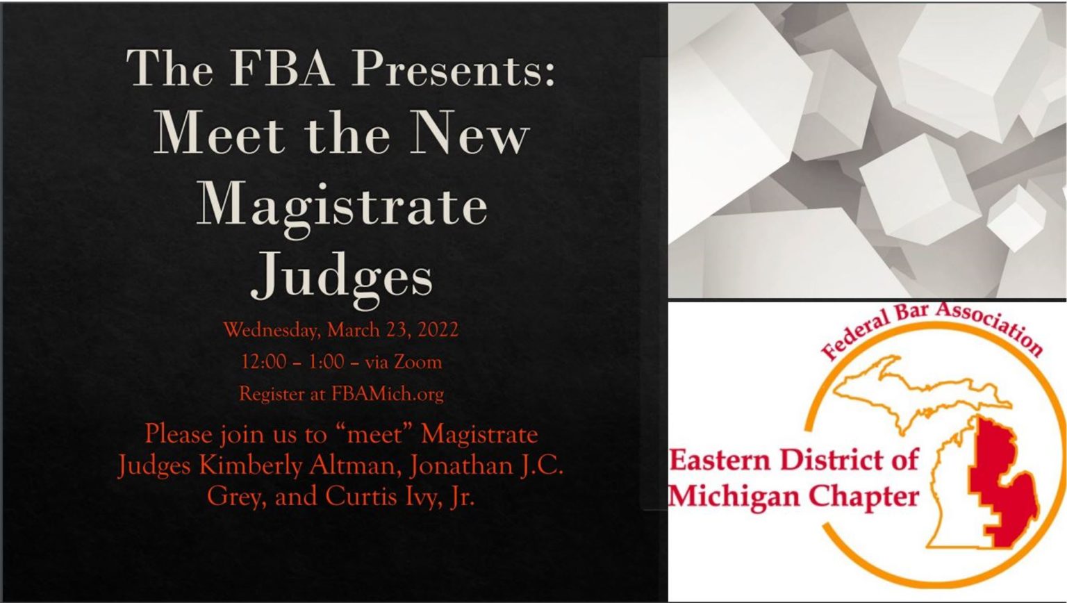 Meet the (new) Magistrate Judges! - Federal Bar Association Eastern ...